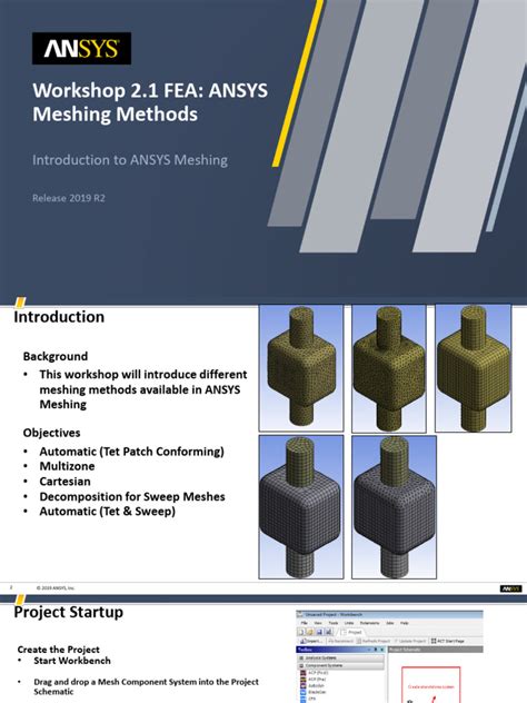 Mesh Intro 19r2 Ws21 Fea Workshop Instructions Ansys Meshing Methods
