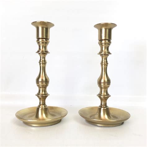 Vintage Baldwin Brass Candlestick Pair Set Of 2 7 Candle Holders Brass
