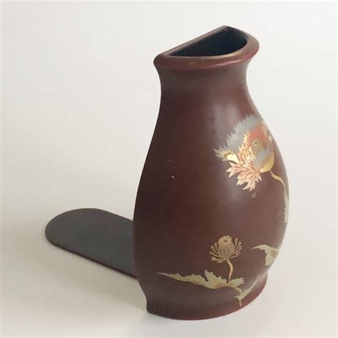 Maruni Accents Vintage Maruni Red Lacquerware Bookend Vase Flower