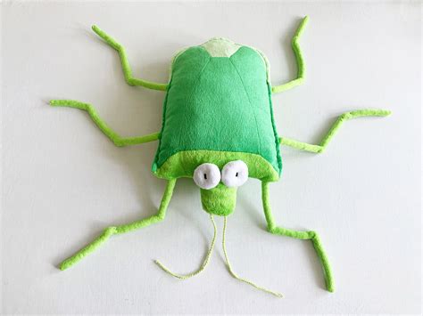 Stink Bug Plushie Green Or Brown Little Plush Insect Stuffed Etsy