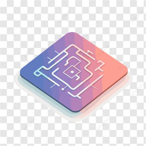 Isometric Ipc Map Icon Vector Illustration A Simplistic Colorful Icon Of Ic Field On A White