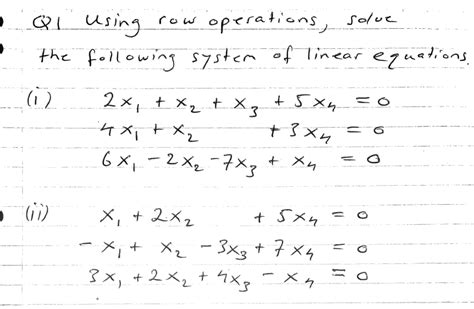 [solved] 1 using row operations gaussian elimination determine the