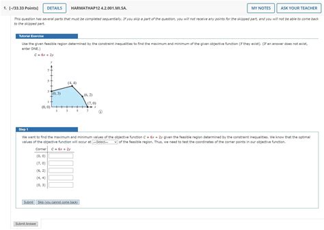 Solved To The Skipped Part Tutorial Exercise Enter DNE Chegg