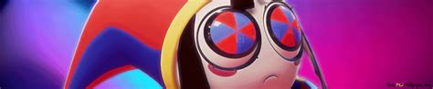 Pomni Colorful Character 4k Wallpaper Download