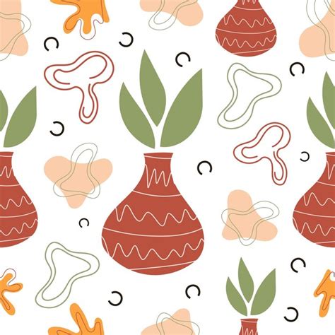 Premium Vector Seamless Abstract Pattern Boho Style