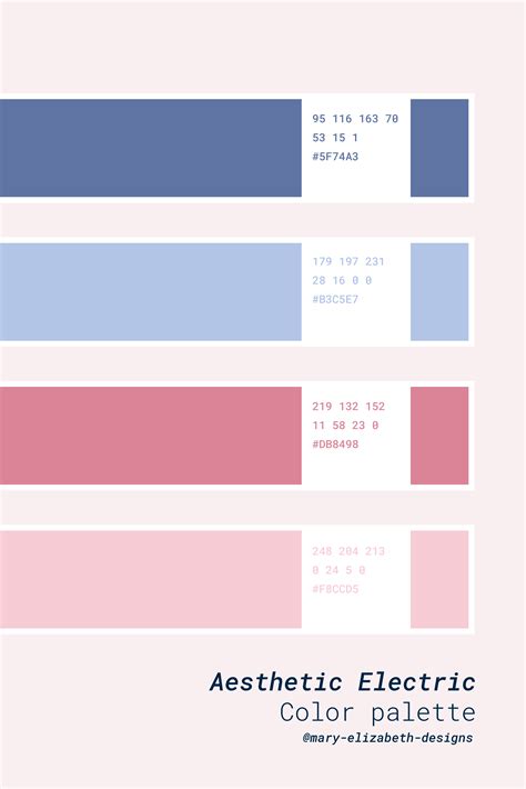Aesthetic Electric Color Palette Hex Color Palette