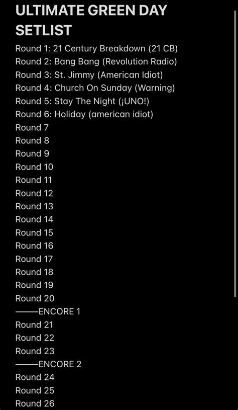 ULTIMATE GREEN DAY SETLIST WEEK 7: Holiday won last week. Most upvoted song will be added : r ...