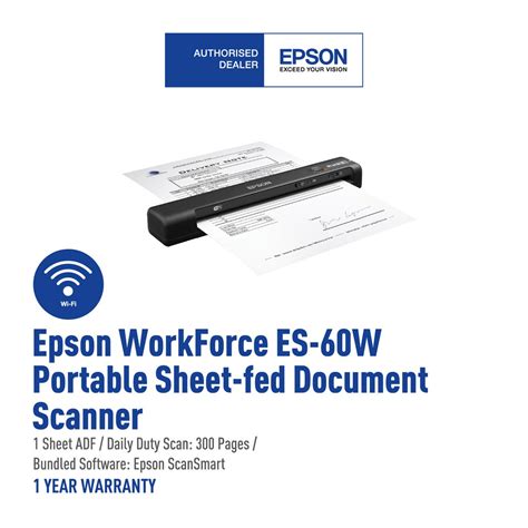 Epson Workforce Es W Wi Fi Portable Sheetfed Document Scanner Shopee Malaysia
