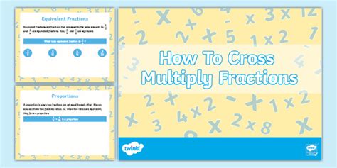 How To Cross Multiply Fractions Powerpoint Math Resources