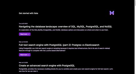 get started with solidstart and xata