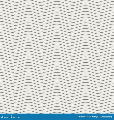 Seamless Geometric Pattern Wave Line Overlap On Light Brown Background
