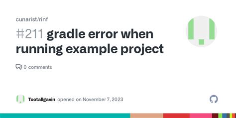 Gradle Error When Running Example Project · Issue 211 · Cunaristrinf