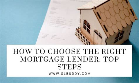 How To Choose The Right Mortgage Lender Top Steps