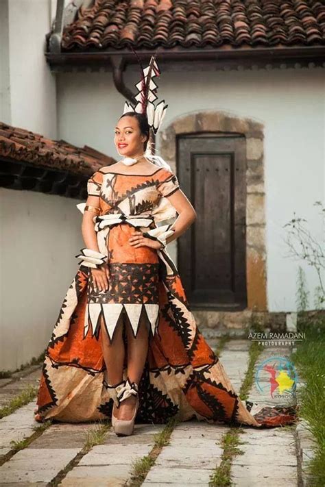 Traditional Tongan Ngatu Outfit