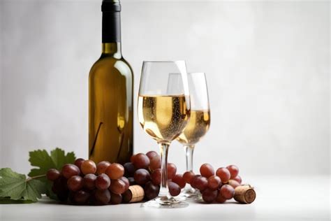 Premium Ai Image Wine On White Background Generative Ai