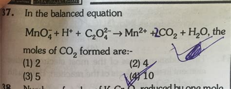 In The Equation Mno4 H Ne → Mn2 H2o The Value Of N Is