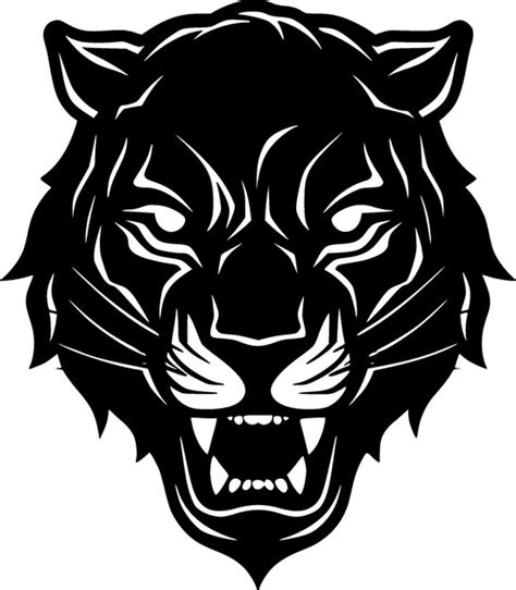 Premium Vector Panther Black And White Isolated Icon Vector Illustration