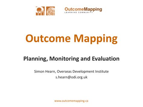 Outcome Mapping Planning Monitoring And Evaluation