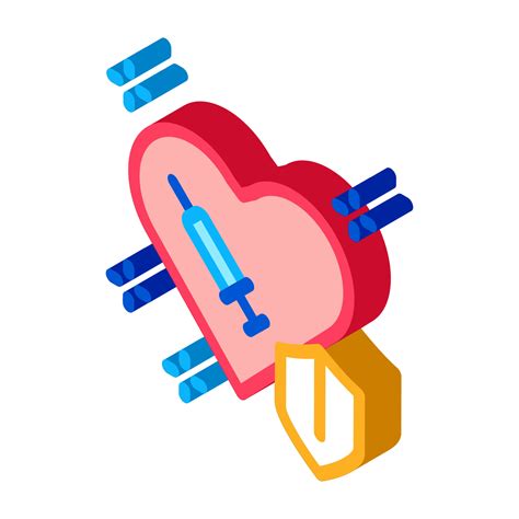 Cardiac Repair Injection Isometric Icon Vector Illustration 19474208