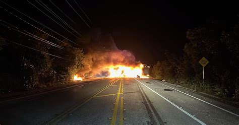Fatal Fiery Big Rig Crash Snarls Traffic On Us 1 In Lower Florida Keys