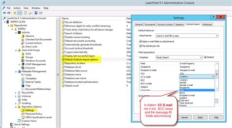 Outlook Import Missing Fields Laserfiche Answers