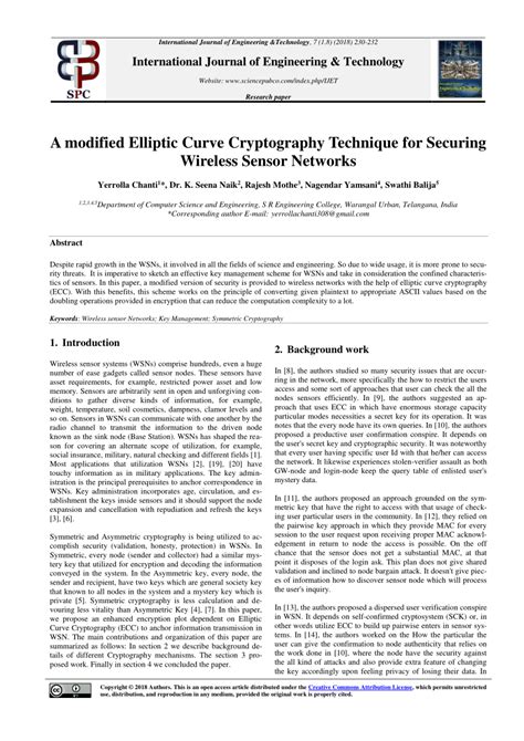 pdf a modified elliptic curve cryptography technique for securing