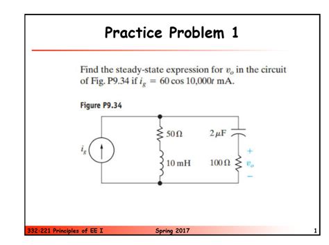 Solved Find The Steady State Expression For V In The Chegg