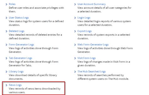 Accessing Library Logs And News Logs In Admin Franconnect Inc