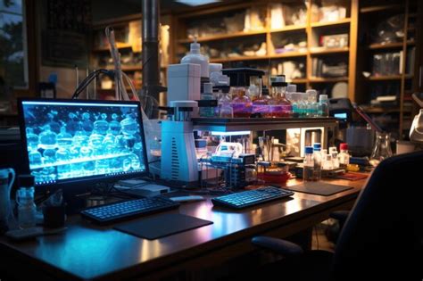 Premium Photo Scientists Manipulate Dna In Genetics Laboratory