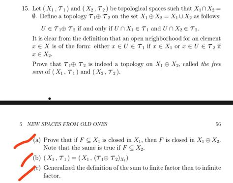 Solved 15 Let X1 τ1 And X2 τ2 Be Topological Spaces