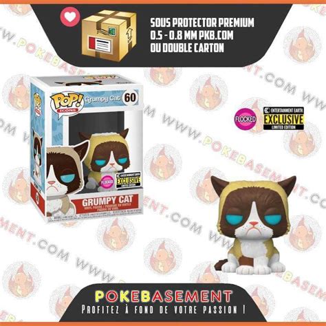Funko Pop Grumpy Cat 60 Grumpy Cat Flocked Exclusive Entertainment Earth