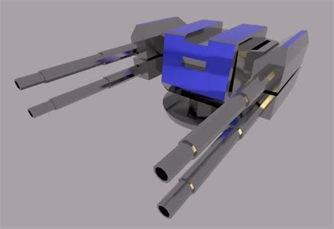 Blender 科幻大炮3d模型素材资源免费下载 Blender3d模型库