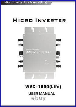 Solar Micro Grid Tie Inverter W WVC Series Frequency IP Waterproof System Grid Tie Inverter