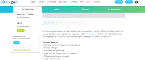 Bitrix24 Integration Module Formdesigned Knowledge Base