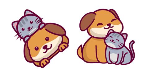 Cute Cat And Dog курсор пак Custom Cursor
