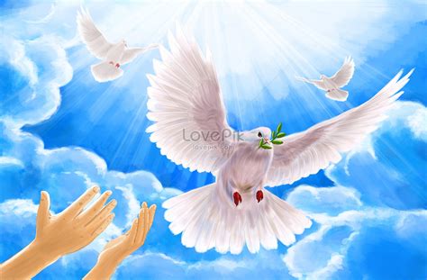 평화의 비둘기 일러스트 무료 다운로드 Lovepik