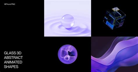 glass 3d abstract animated shapes — wannathis