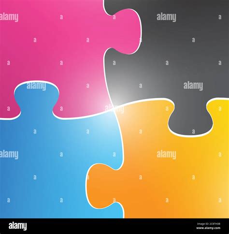 Color Puzzle Pieces Illustration Design Graphic Background Stock Vector