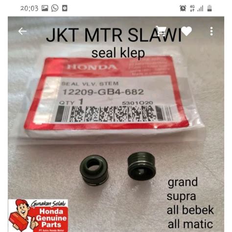 Jual Gb Seal Klep Grand Supra Revo Helm In Kharisma Vario Beat Scoopy Spacy F Dealer