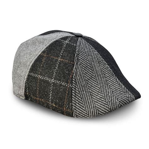 The Bootstrap Boston Scally Cap Black And Grey Plaid