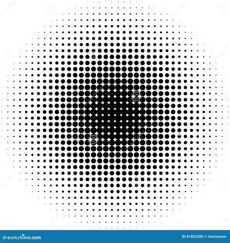 Halftone Circles Halftone Dots Pattern Monochrome Half Tone Stock Vector Illustration Of