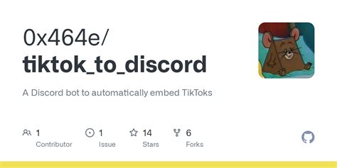 Github 0x464etiktoktodiscord A Discord Bot To Automatically Embed