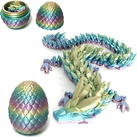 3d Printed Dragon Eggmystery Crystal Dragon Fidget Toysarticulated