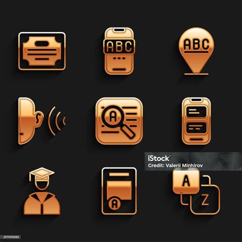 번역가 A 플러스 등급의 시험 시트 어휘 온라인 번역기 대학원 및 졸업 모자 귀 듣기 소리 신호 알파벳 및 인증서 템플릿