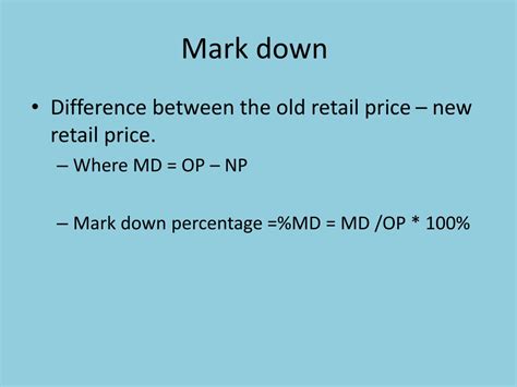 Ppt Markup Markdown Inventory Management Powerpoint Presentation