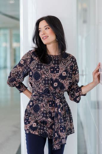 The Printed Chiffon Lined Tunic Bkbd 354 1 Bird By Design