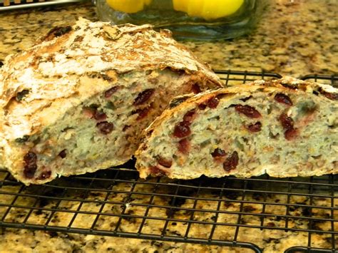 Cranberry Orange Crusty Bread No Knead