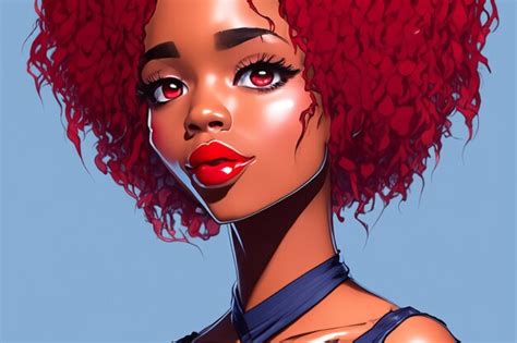 Premium Ai Image Illustration Of Young Black Woman For Social Network