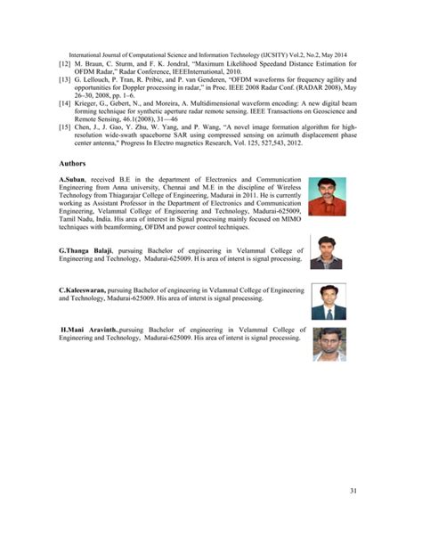 ofdm based radcom system with improved pdf