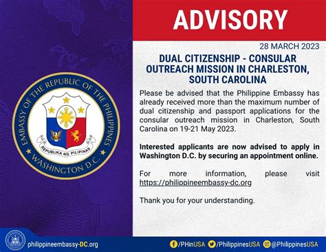 Dual Citizenship Consular Outreach Mission In Charleston South
